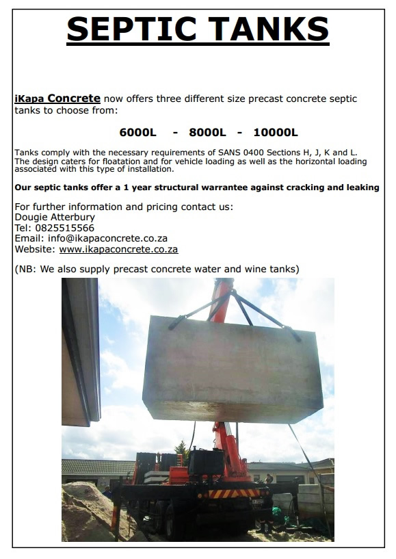 Septic Conservancy Tanks - Cape Town, Western Cape, South Africa